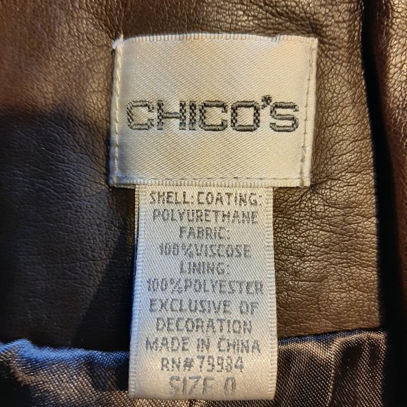 Chico's | Jackets & Coats | Chicos Brown Faux Leather Jacket | Poshmark